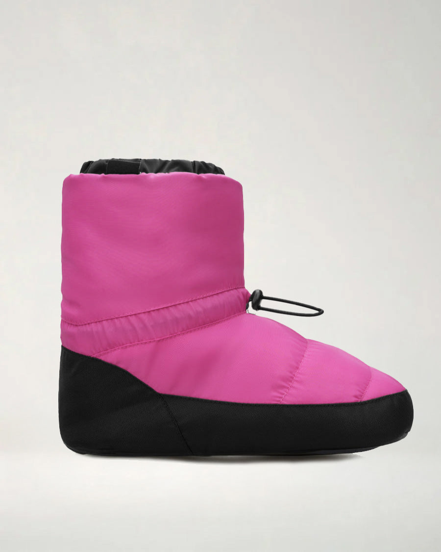 Stelle Fuchsia Kids Ballet Booties | Adjustable Dance Warm Up Shoes