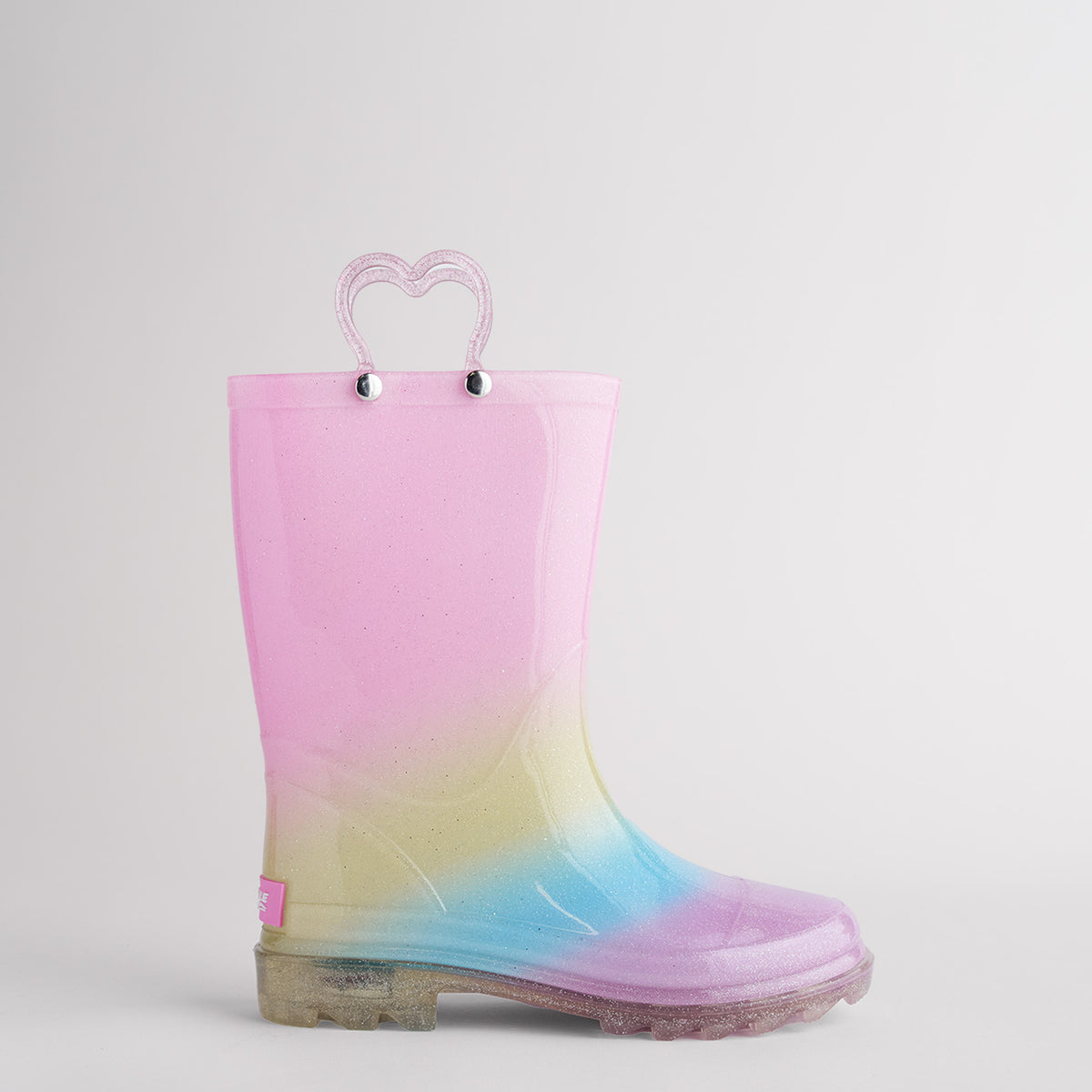 Stelle® Kids Glitter Light Up Rain Boots in Rainbow