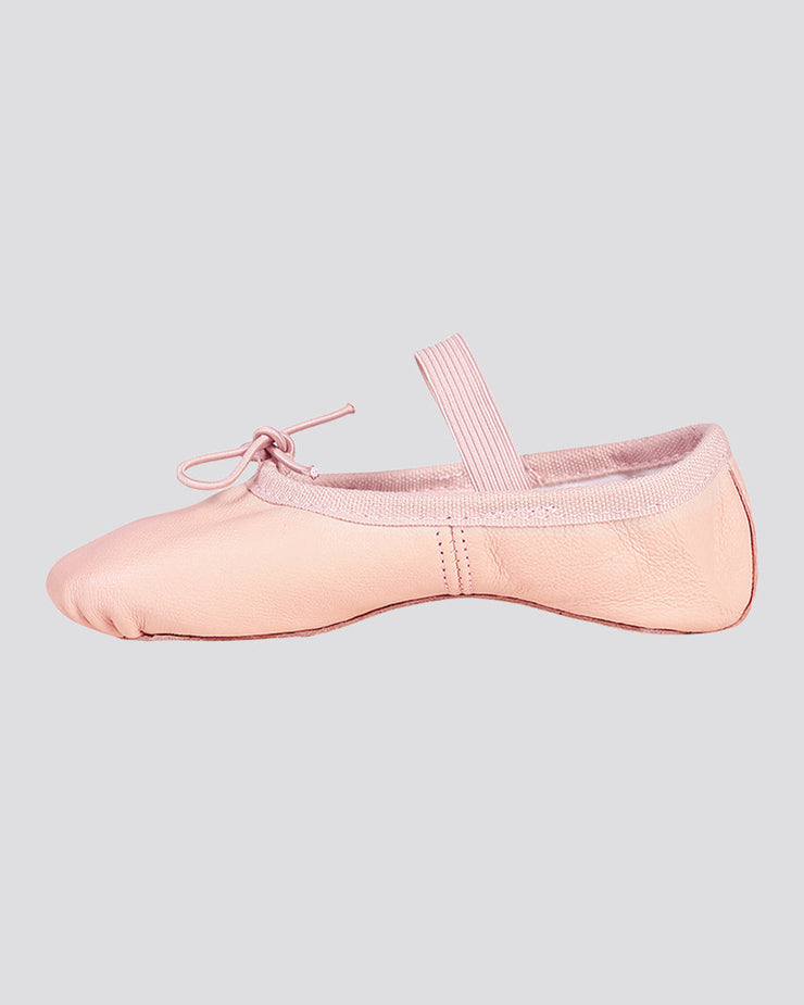 Kids Ballet Pink Leather Ballet Shoes | Premium Full Sole Dance Shoes ...